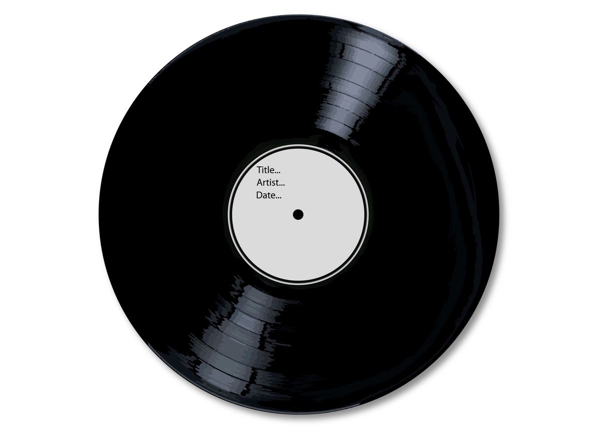 'Blank White Record Label' Poster by HomeStead Digital | Displate