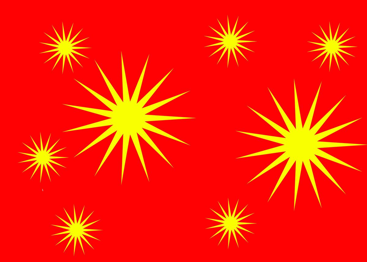 'Eight Yellow Stars' Poster, picture, metal print, paint by Avery Knox ...