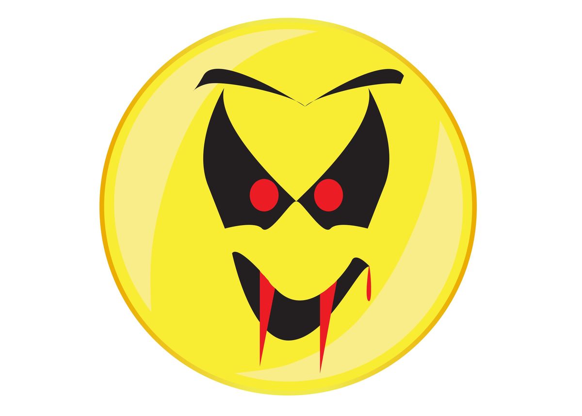 'Vampire Smile Face' Poster, picture, metal print, paint by HomeStead ...