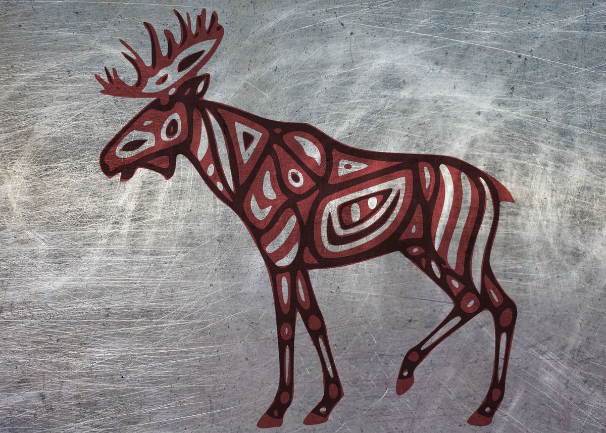 'Haida Spirtual Moose' Poster, picture, metal print, paint by Atomic ...