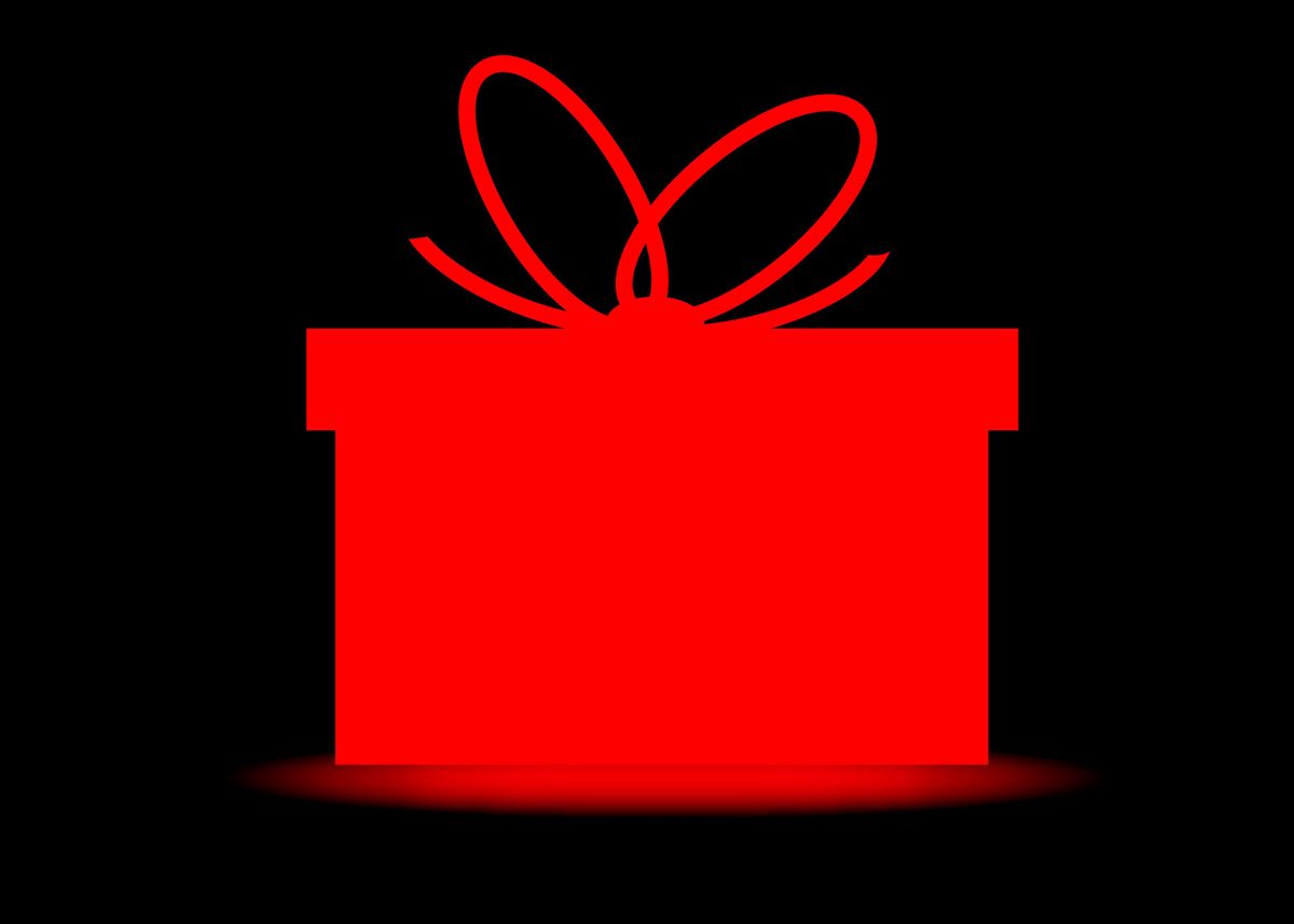 'Present In A Red Box' Poster, picture, metal print, paint by HomeStead ...