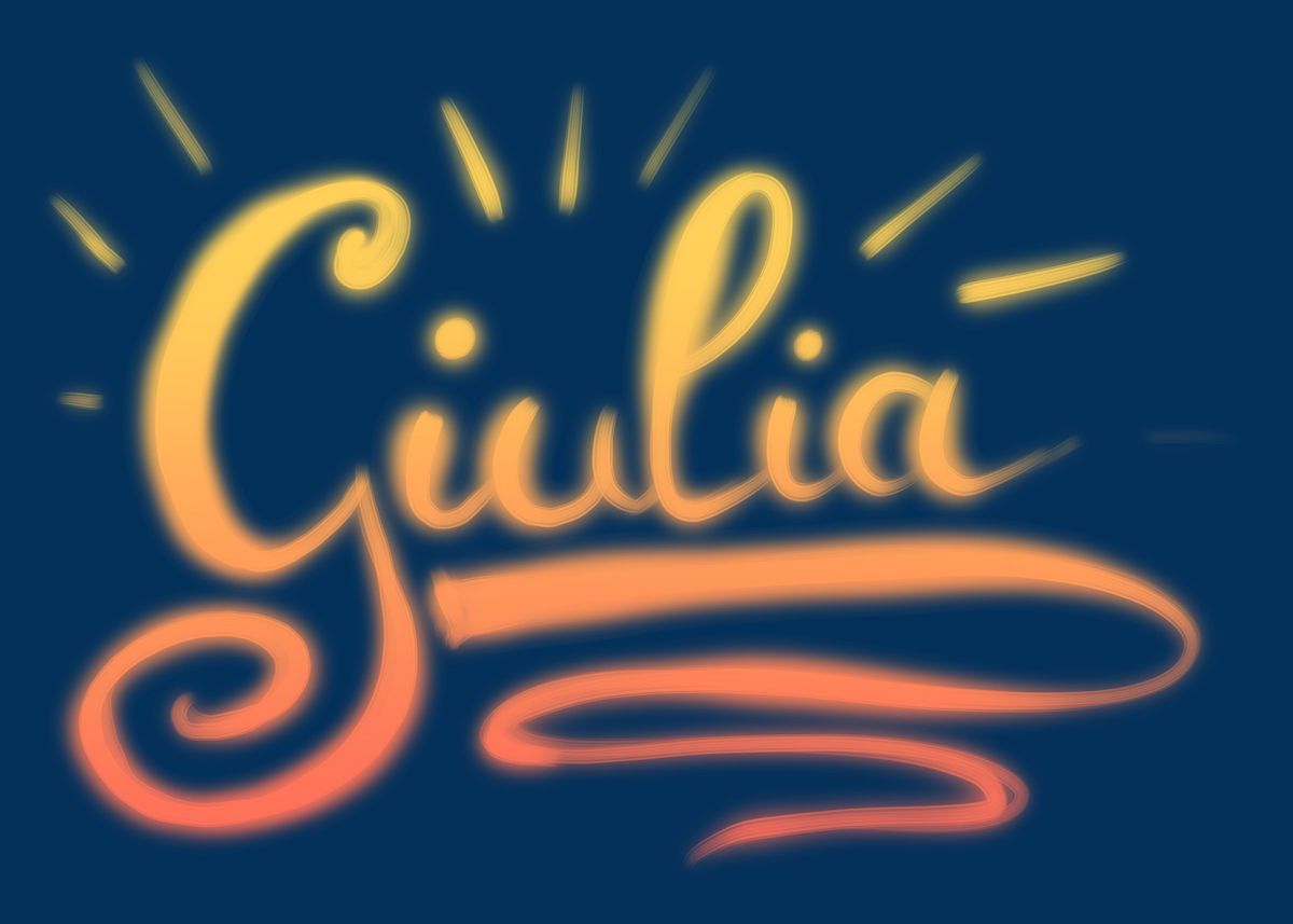 'Giulia' Poster by fabiococcoillustrator | Displate