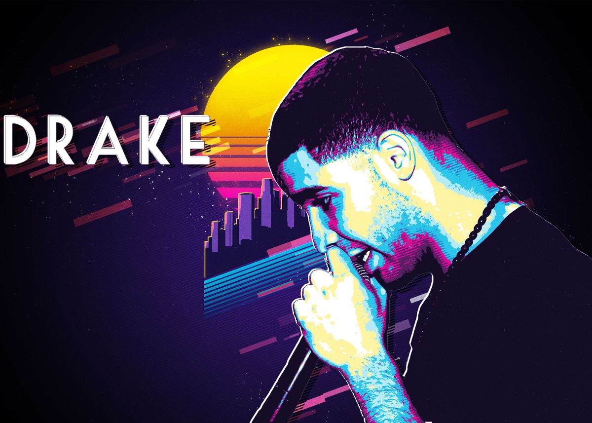 'Drake' Poster, picture, metal print, paint by Alex Mann | Displate