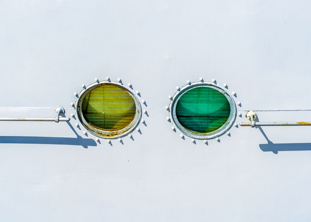 'Colorful Ship Viewports' Poster, picture, metal print, paint by Art ...