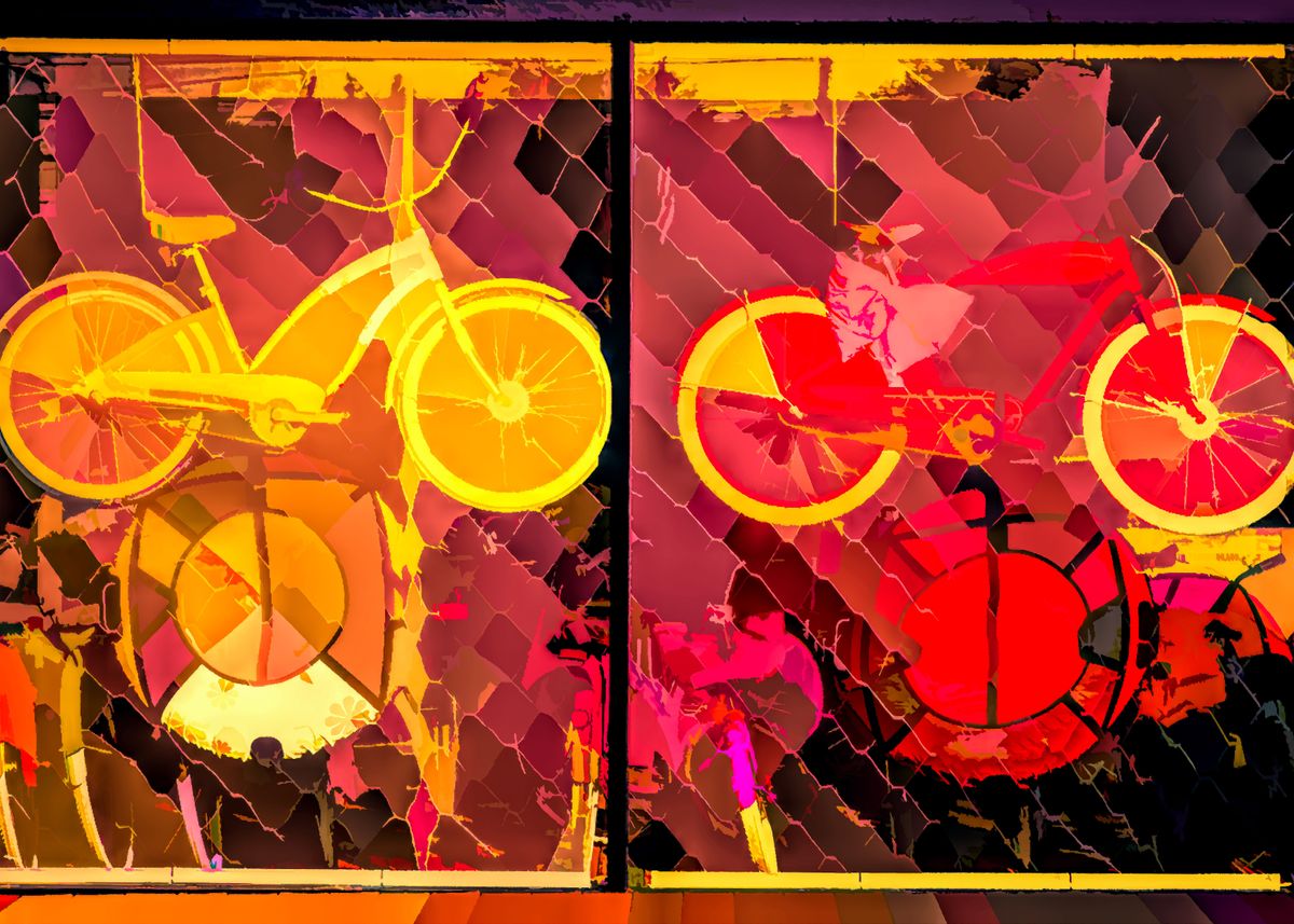 'Candy Bikes For Sweet Ride' Poster, picture, metal print, paint by Art ...