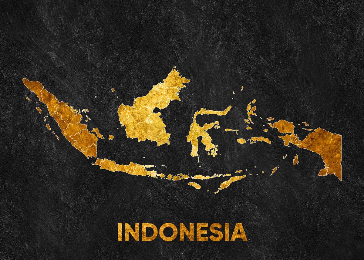 'indonesia map' Poster, picture, metal print, paint by SplashDesign ...