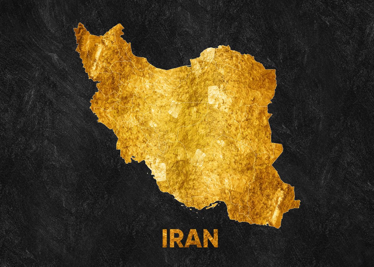 'iran map' Poster, picture, metal print, paint by SplashDesign | Displate