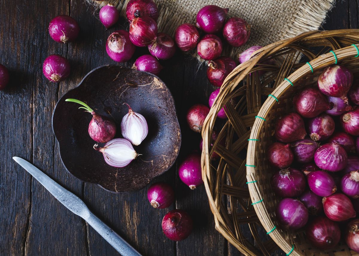 'Fresh shallots' Poster, picture, metal print, paint by TaTu Art | Displate