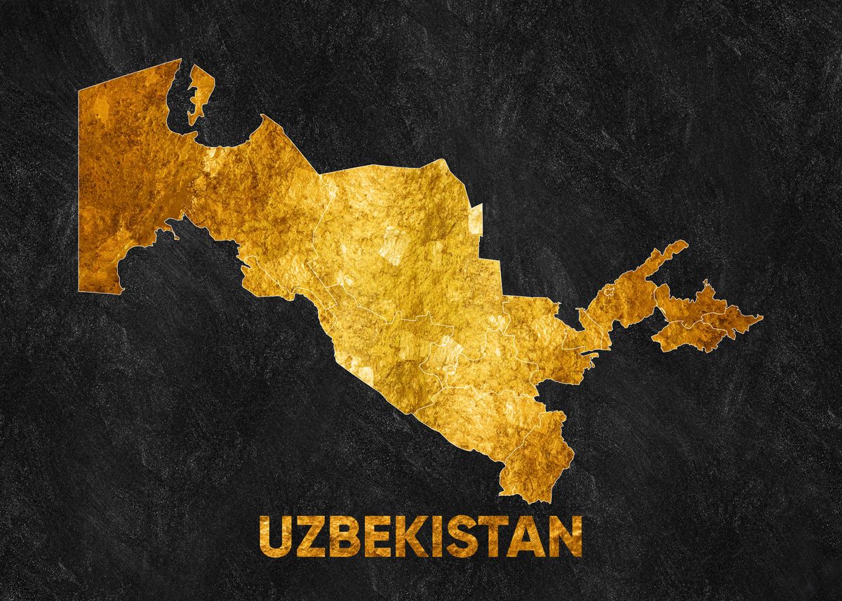 'uzbekistan' Poster, picture, metal print, paint by SplashDesign | Displate