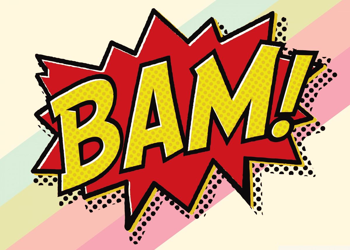 'Comic Book BAM' Poster, picture, metal print, paint by Atomic Chinook ...