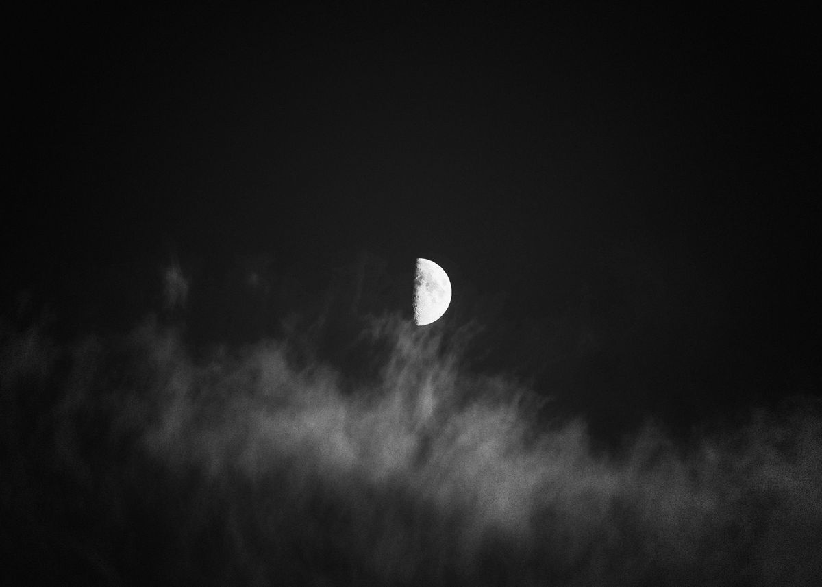 'Earth Moon Night Backg' Poster by Ichiro Ninja | Displate