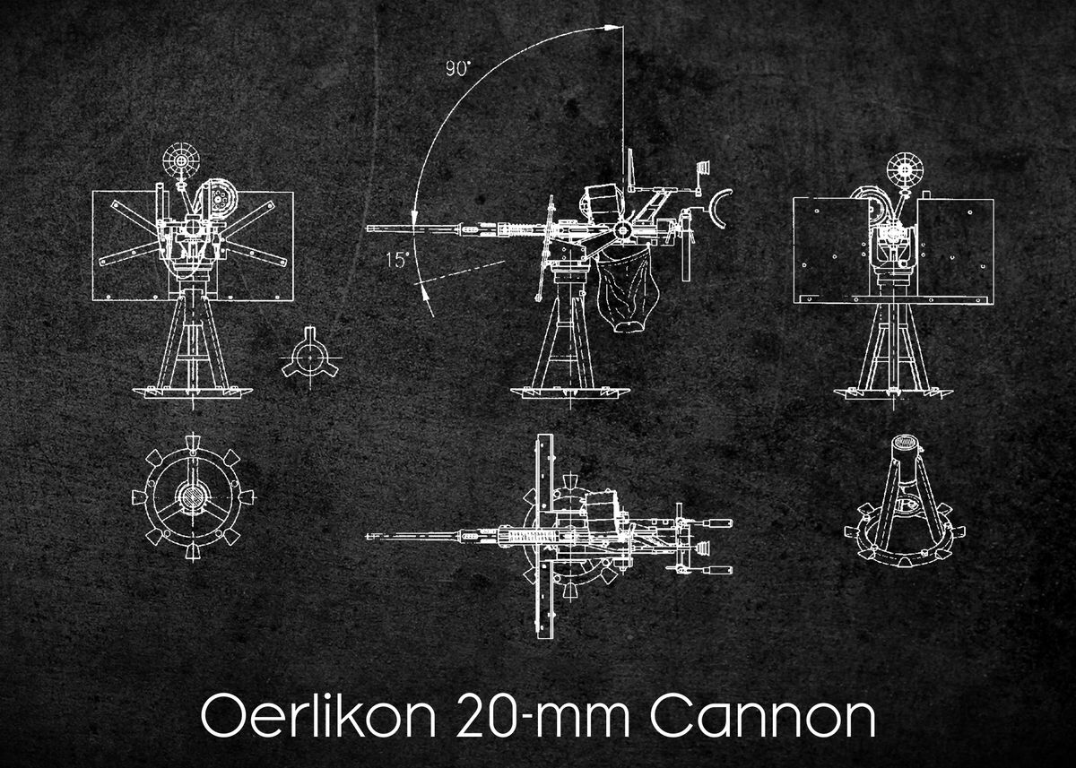 Oerlikon 20mm MFG Blueprints G503 Military Vehicle Message, 51% OFF