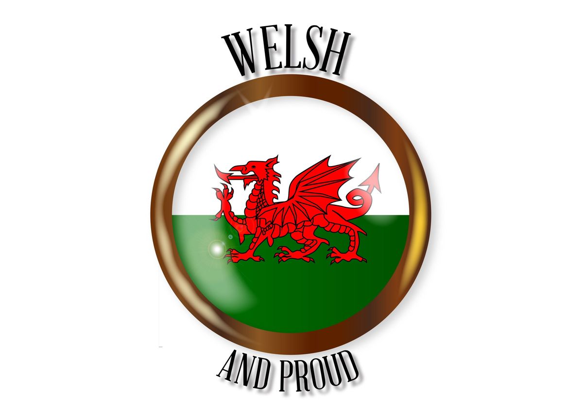 'Welsh Proud Flag Button' Poster, picture, metal print, paint by ...
