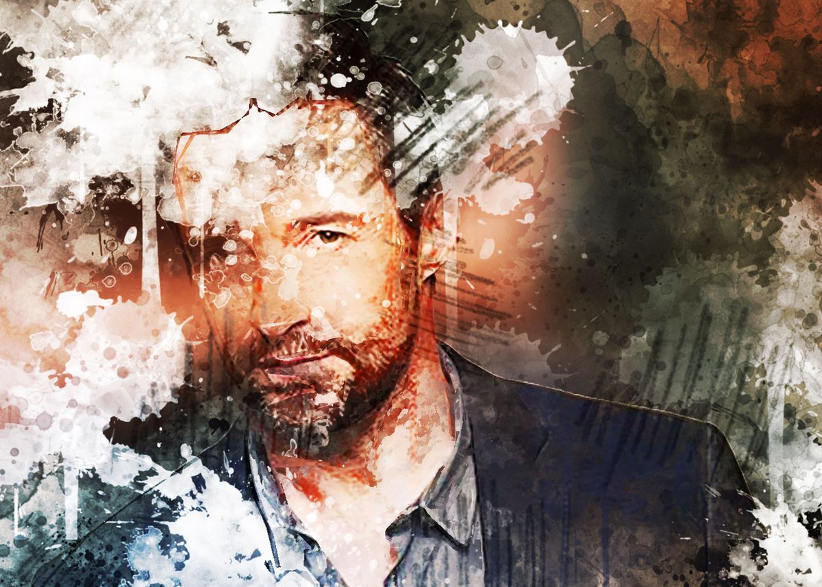 'Hugh Jackman' Poster, picture, metal print, paint by Alex Mann | Displate