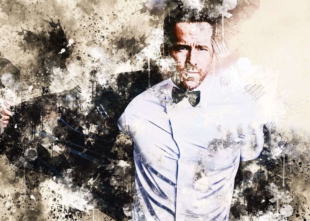 'Ryan Reynolds' Poster by Alex Mann | Displate