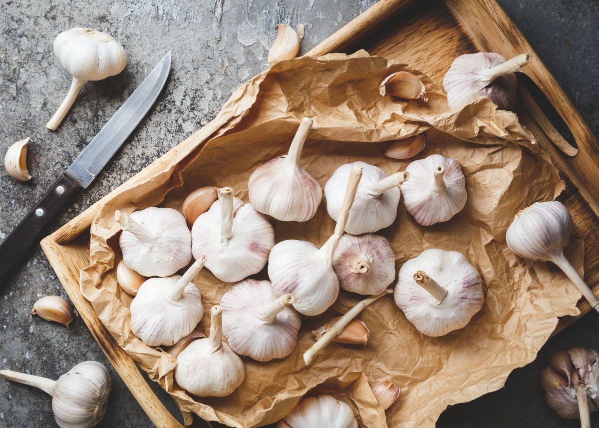 'Garlic bulbs ' Poster, picture, metal print, paint by TaTu Art | Displate