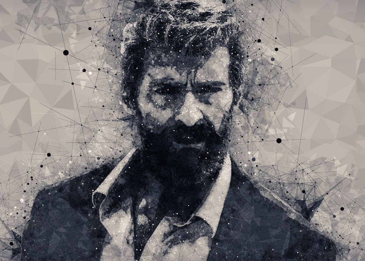 'Hugh Jackman' Poster by Alex Mann | Displate