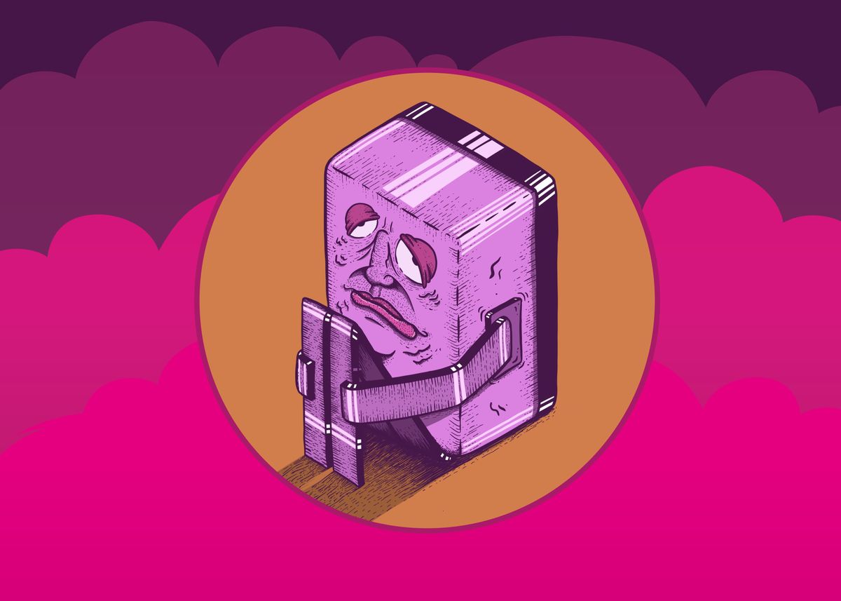 'Sad Lunchbox' Poster, picture, metal print, paint by 3eyesblind | Displate