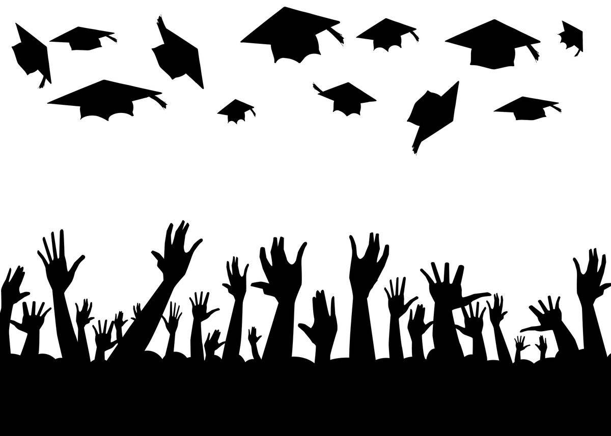 'Students Throwing Caps' Poster, picture, metal print, paint by ...