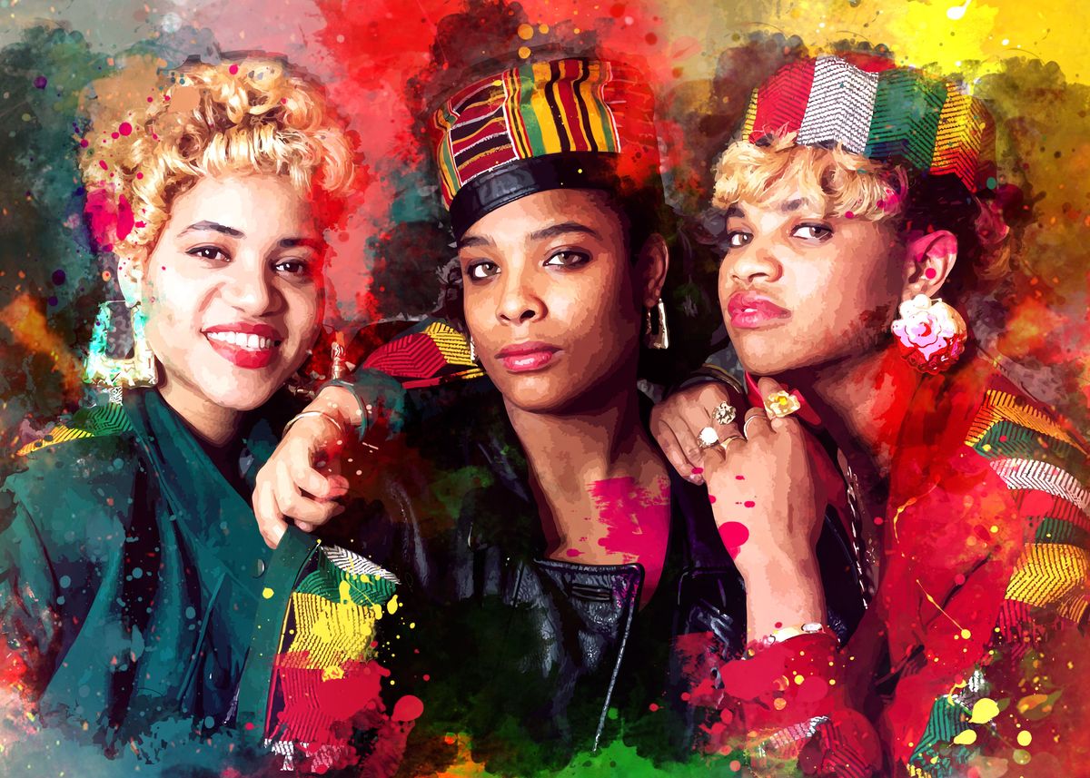 'Salt N Pepa' Poster, picture, metal print, paint by Micho Abstract ...