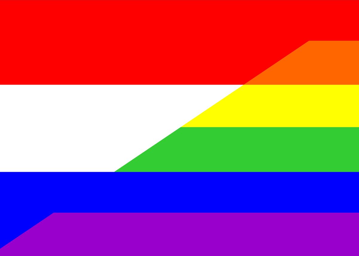 'netherlands gay flag' Poster, picture, metal print, paint by ...