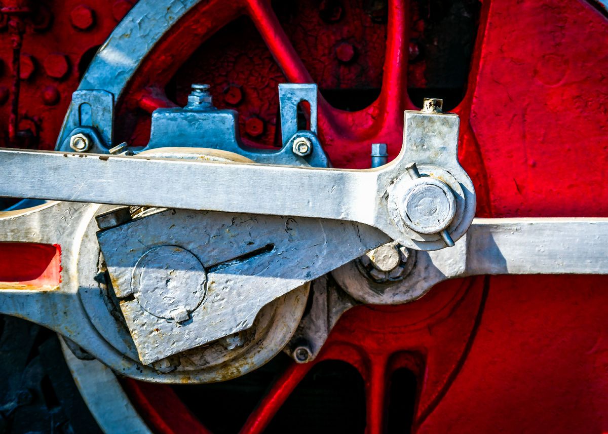 'Train Wheels Rods Gear' Poster, picture, metal print, paint by Art ...