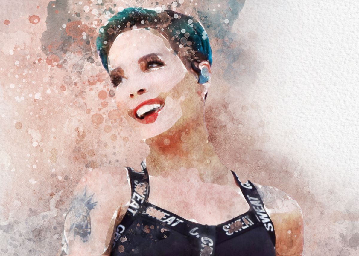 'Halsey' Poster, picture, metal print, paint by Alex Mann | Displate