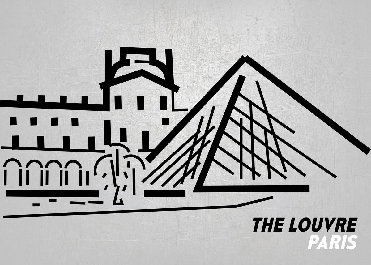 'Paris The Louvre Museum' Poster by Atomic Chinook | Displate