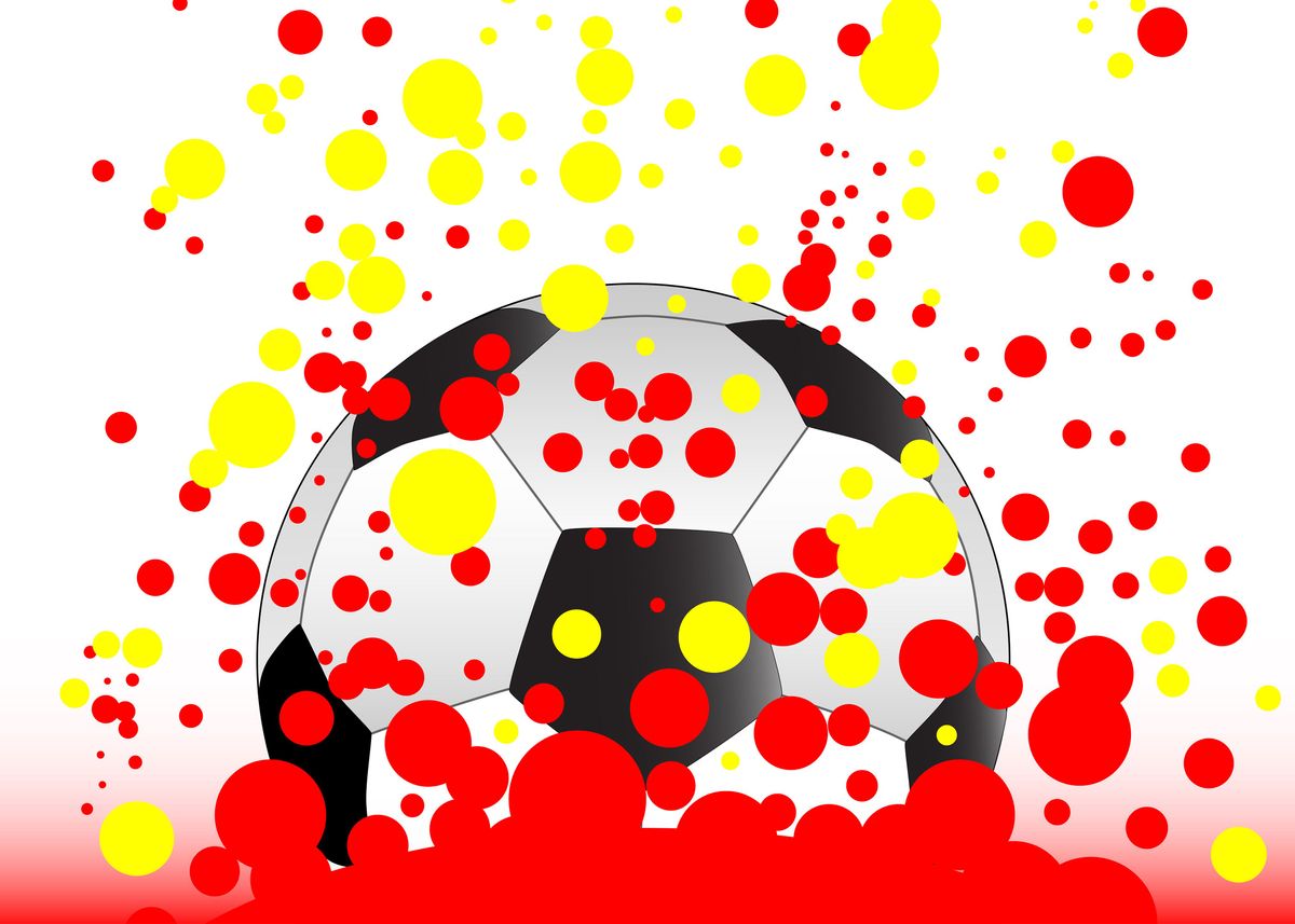 'Soccer Splatter Ball' Poster, picture, metal print, paint by HomeStead ...