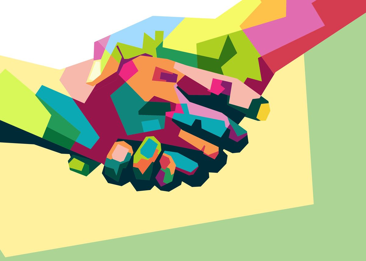 'shake hands' Poster, picture, metal print, paint by wahyudien wahyudi ...