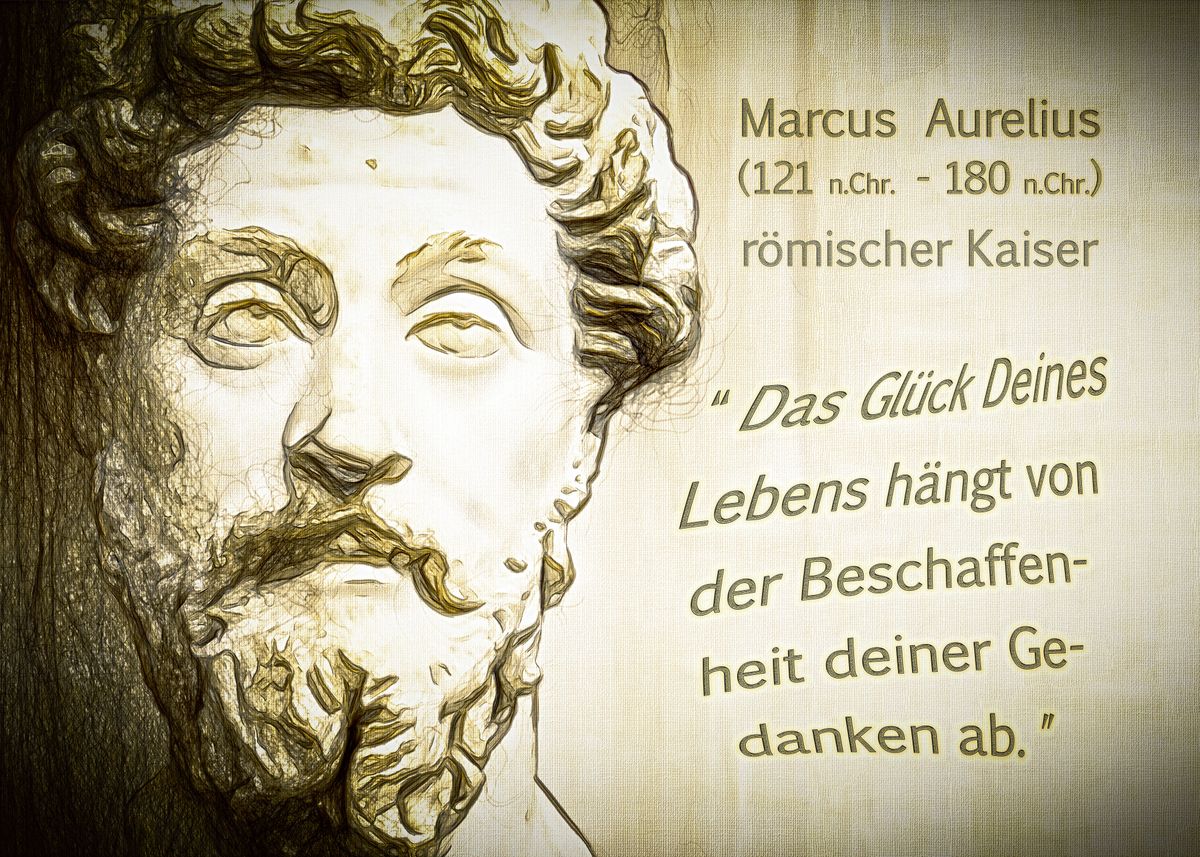 'Marc Aurel Roman Emperor' Poster, picture, metal print, paint by ...