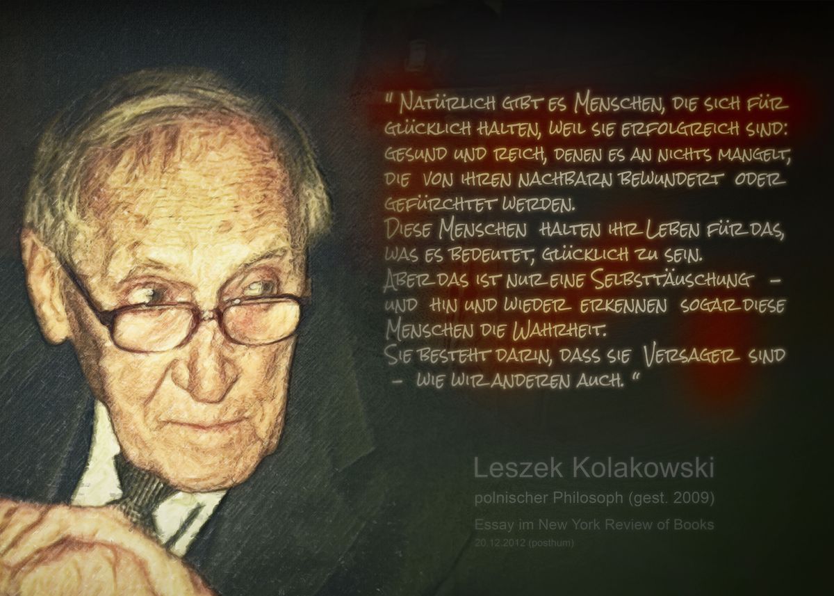 'Leszek Kolakowski Poland' Poster, picture, metal print, paint by ...