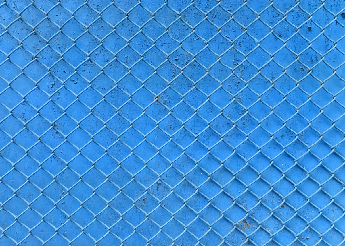 'blue fence net' Poster, picture, metal print, paint by tony4urban ...