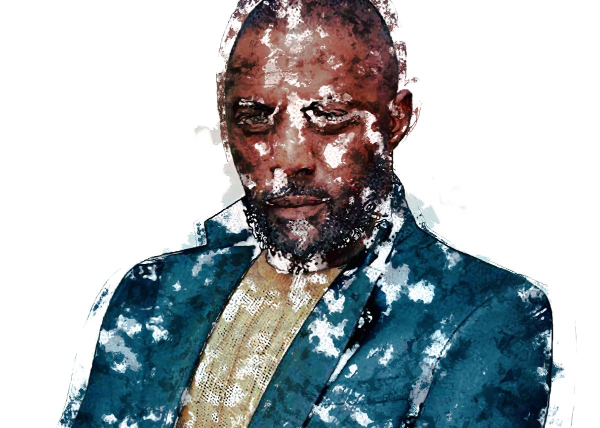 'Idris Elba' Poster, picture, metal print, paint by Alex Mann | Displate