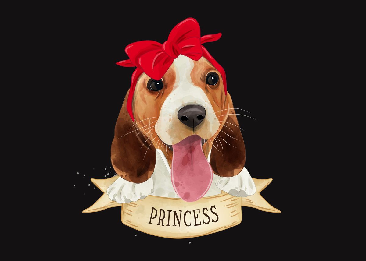'Princes Dog' Poster, picture, metal print, paint by Ari yanda | Displate