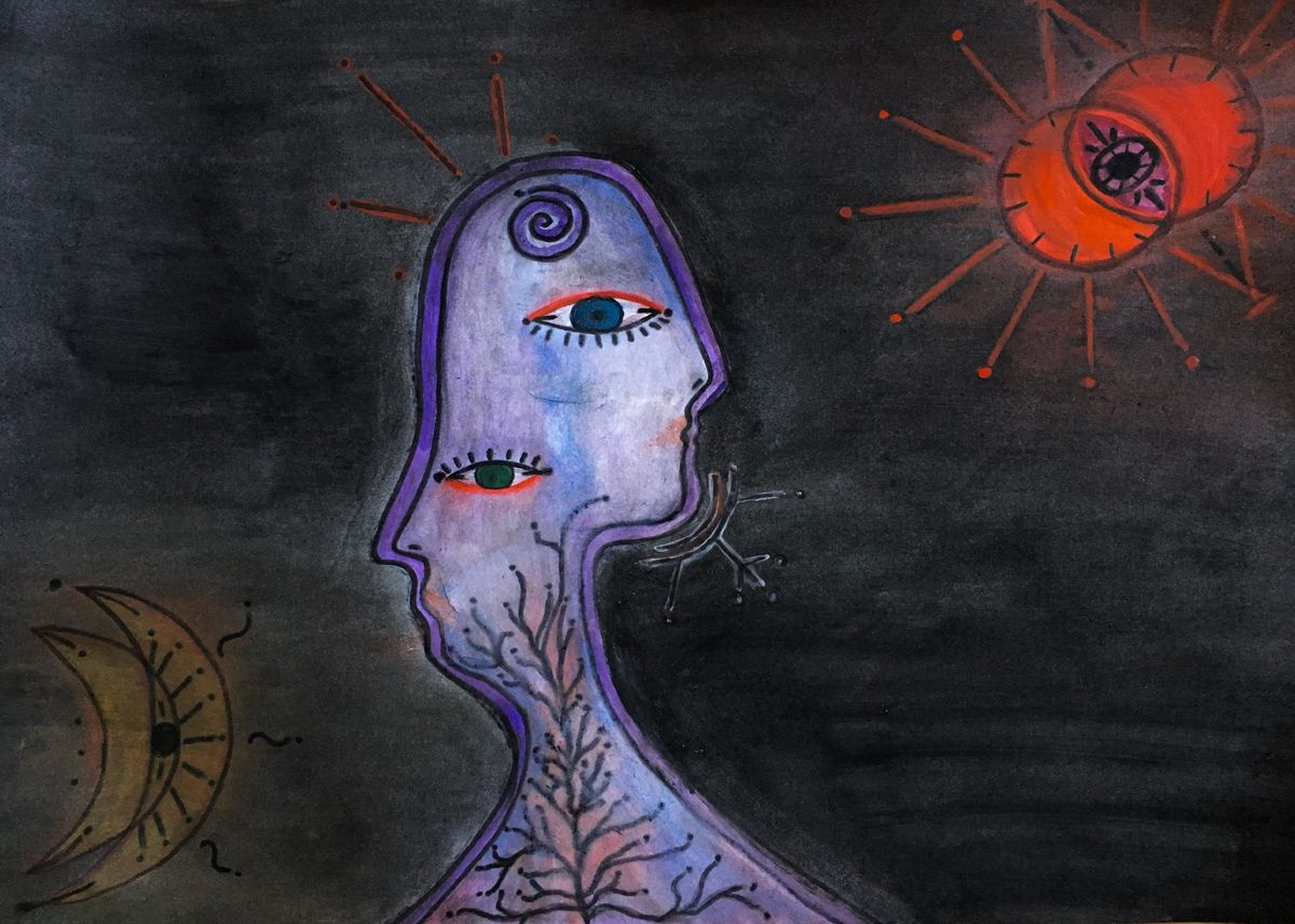 'Dualism' Poster, picture, metal print, paint by siz marie | Displate