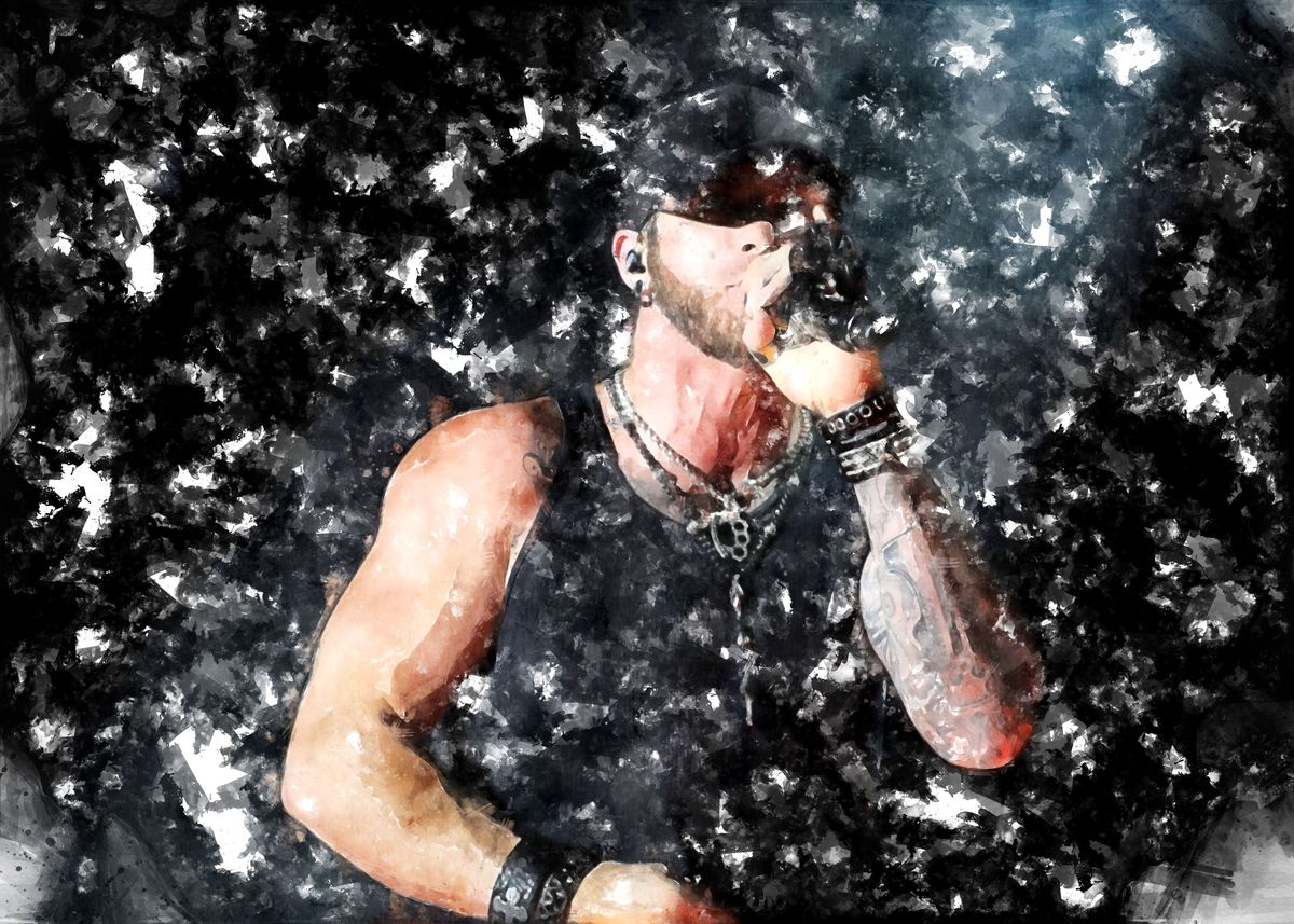 'Brantley Gilbert Keith Ur' Poster, picture, metal print, paint by ...