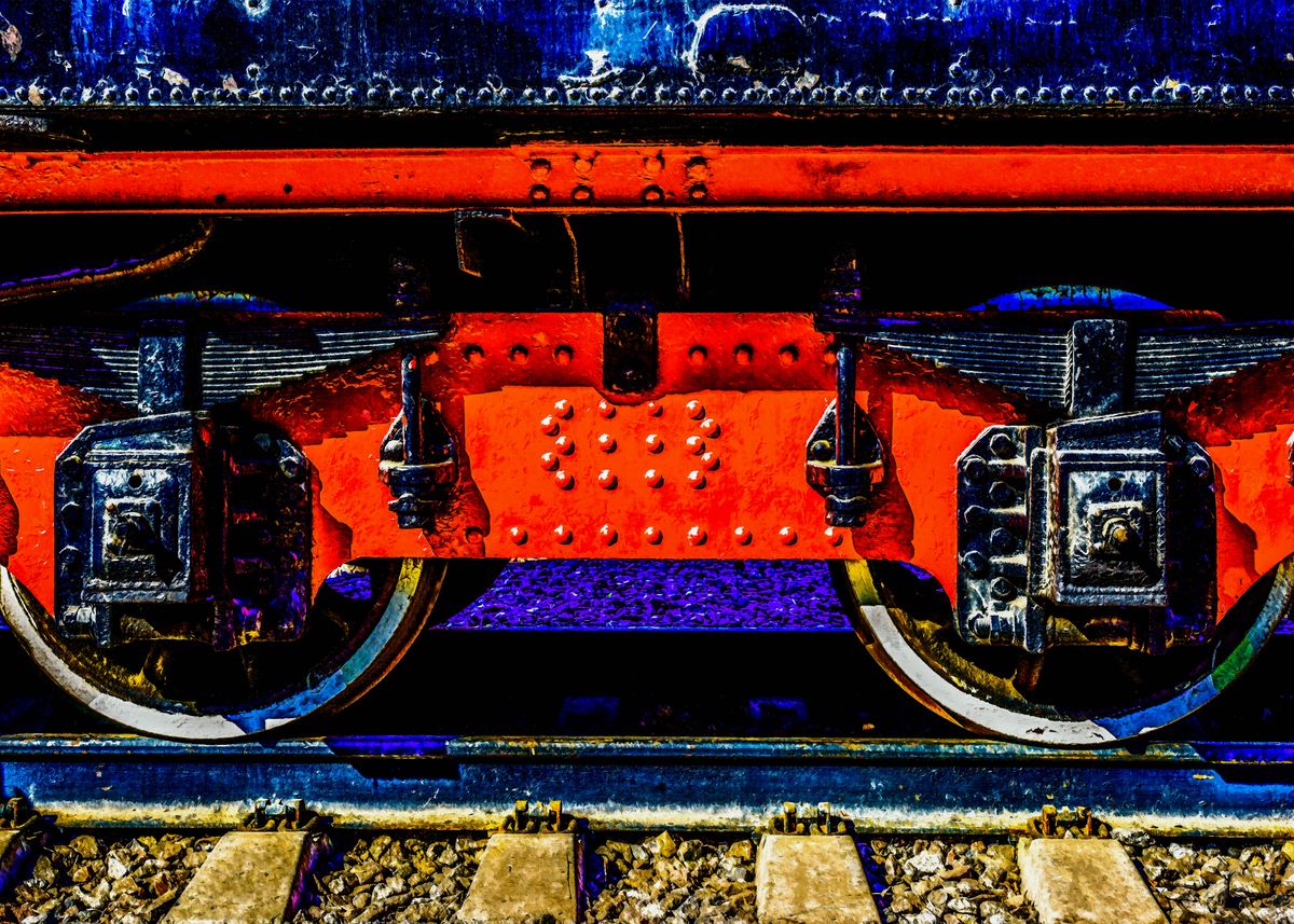 'Steam Loco Trailing Wheels' Poster, picture, metal print, paint by Art ...