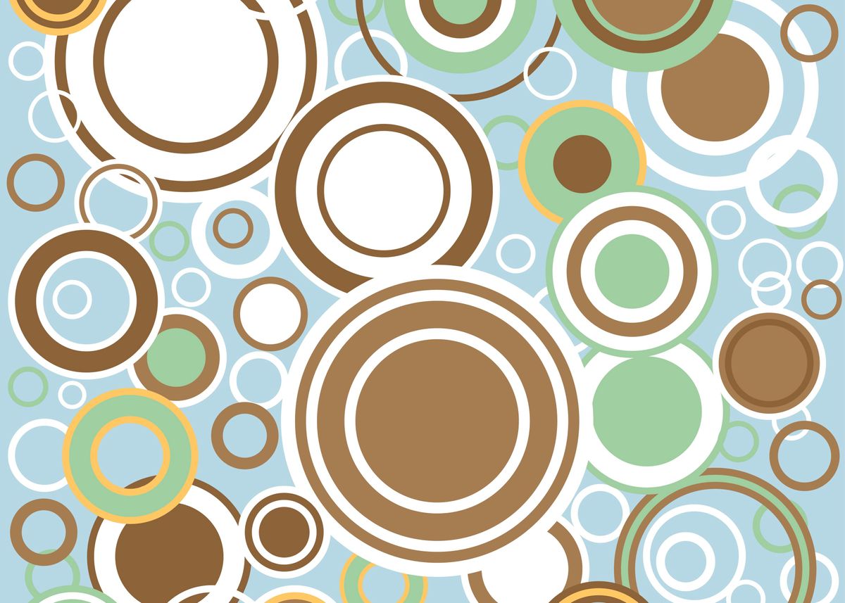 'Retro Circles' Poster by HomeStead Digital | Displate