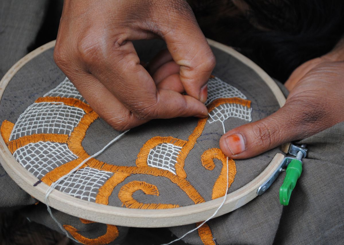 'Hands needle and thread' Poster by Moody | Displate