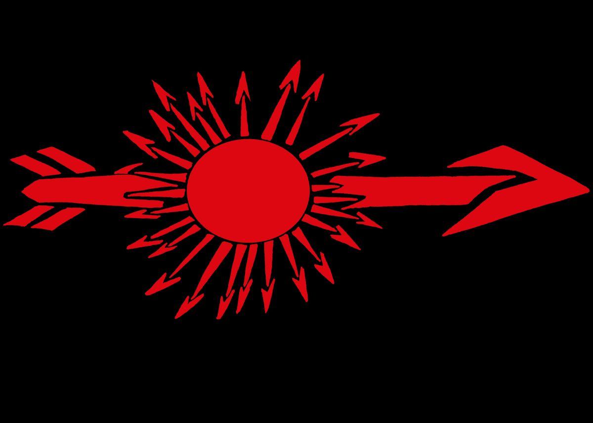 'Red Sun' Poster, picture, metal print, paint by MOVVIC VICMO | Displate