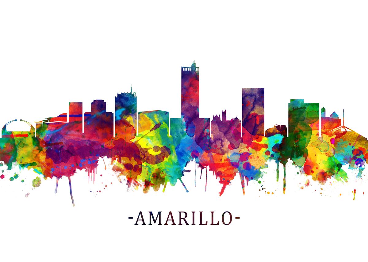 'Amarillo Texas Skyline' Poster by Towseef Dar | Displate