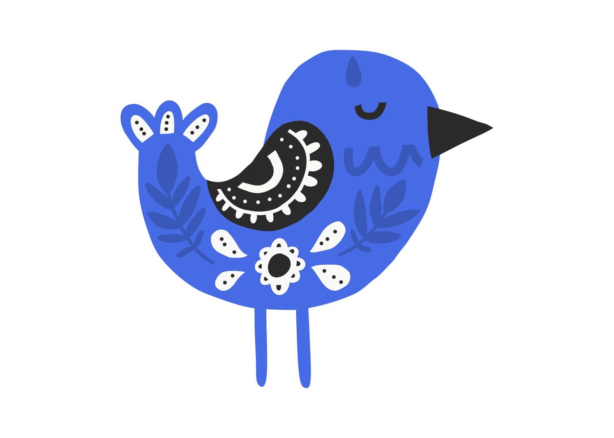 'Bird Pattern Minimalist' Poster by Family Cutey | Displate