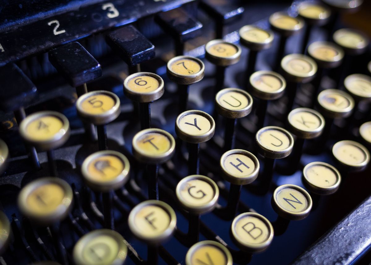 'An old typewriter' Poster, picture, metal print, paint by Giuseppe ...