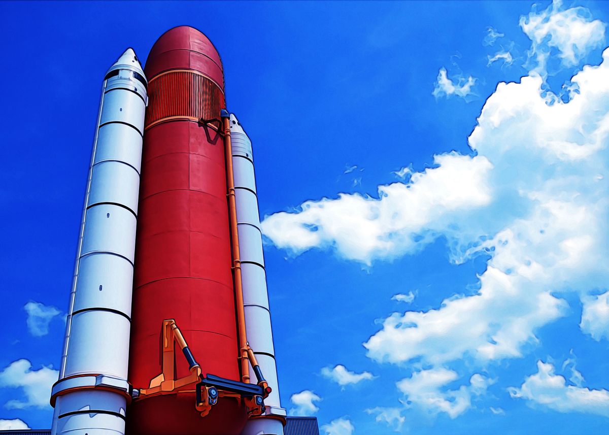 'Rocket and booster' Poster by Donma Art | Displate