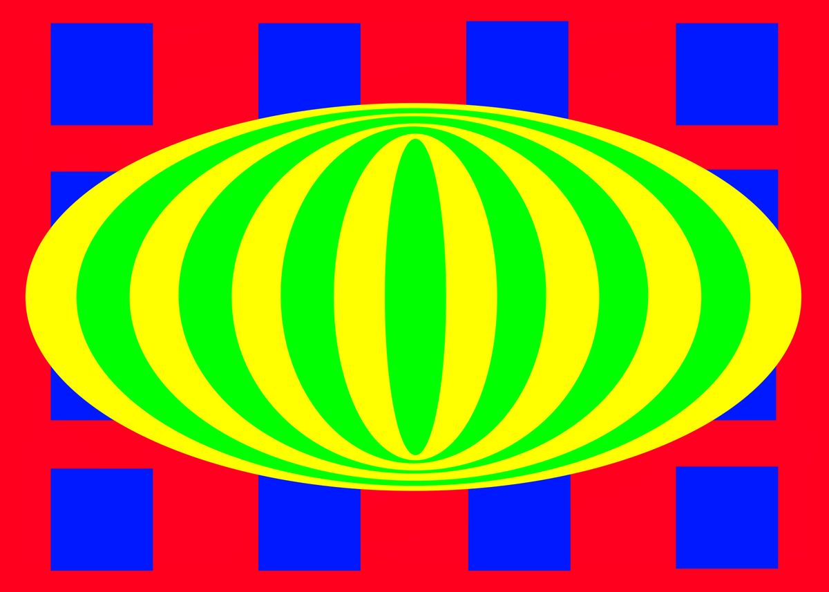 'Yellow Green Elipse' Poster, picture, metal print, paint by Avery Knox ...