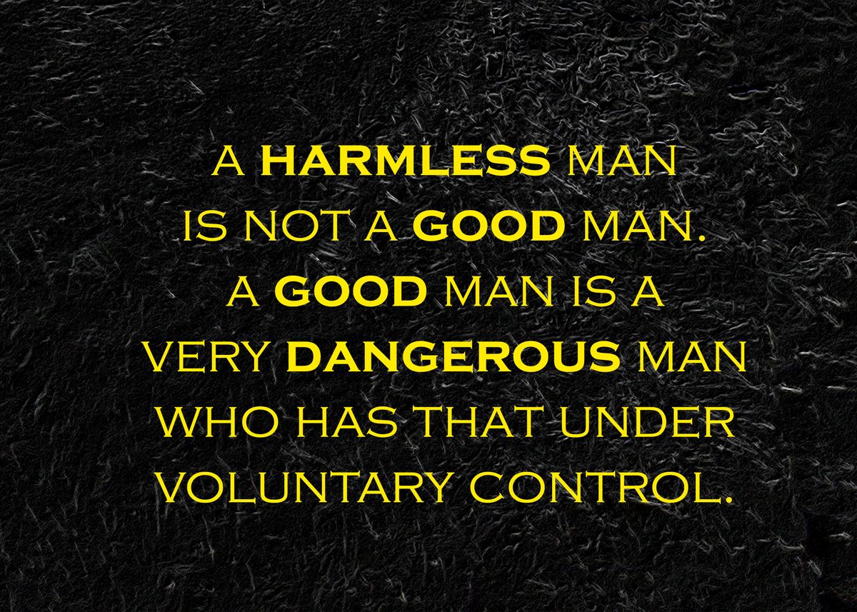 'Harmless Man' Poster by James Cooper | Displate