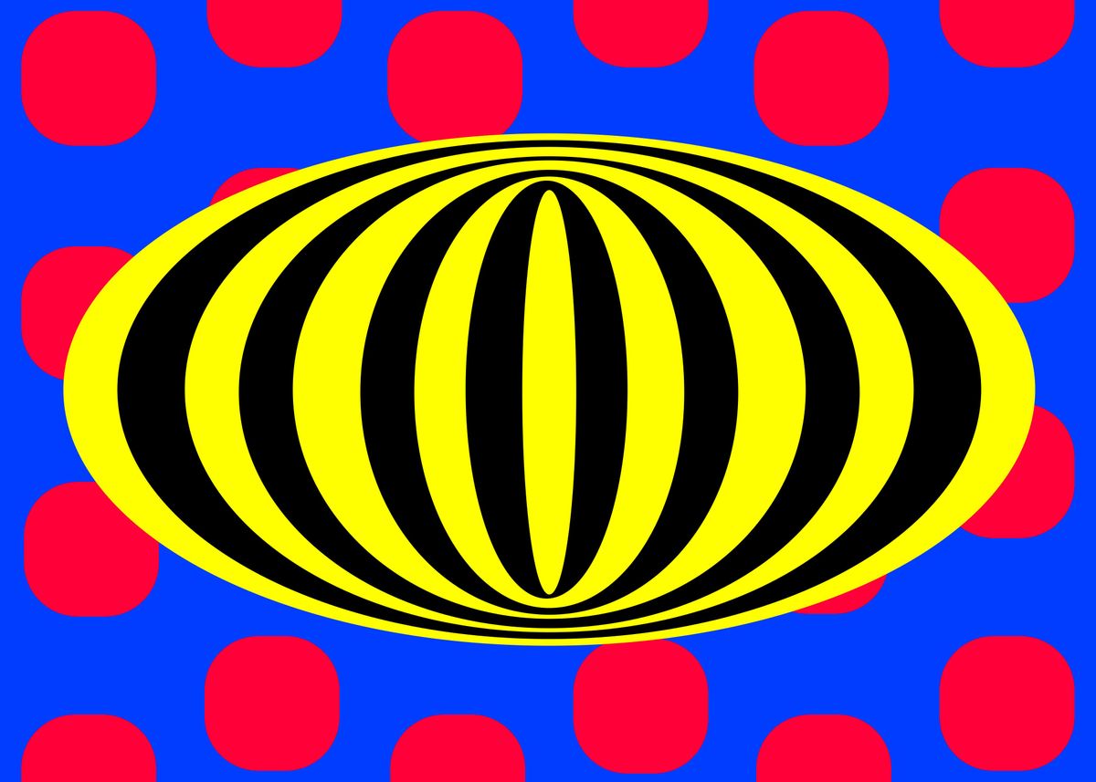 'Black and Yellow Elipse' Poster by Avery Knox | Displate