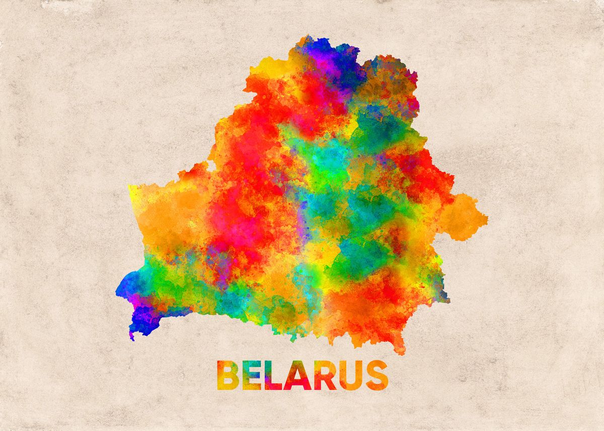'belarus map' Poster, picture, metal print, paint by SplashDesign ...