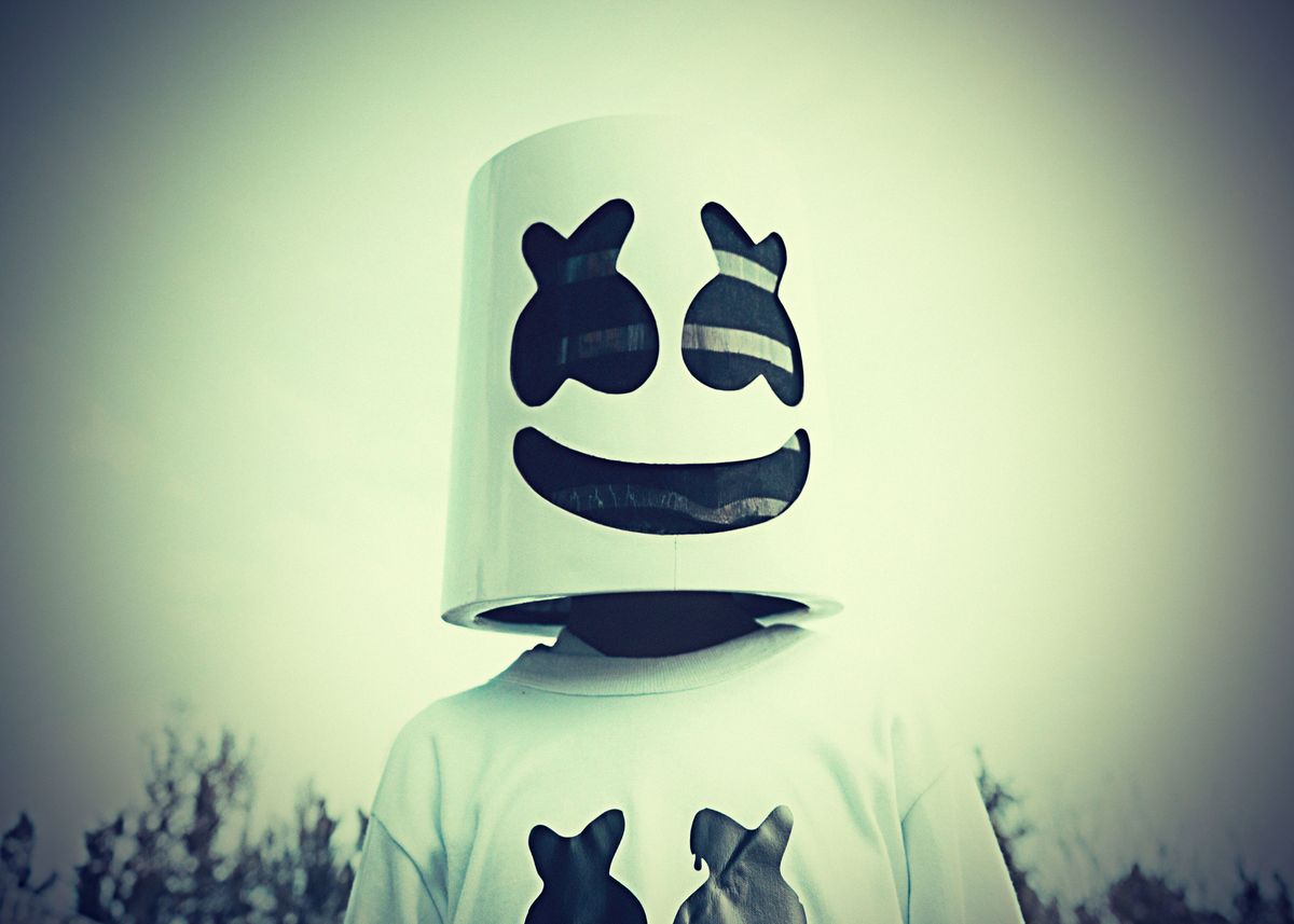 'DJ Marshmello' Poster, picture, metal print, paint by ZDai | Displate